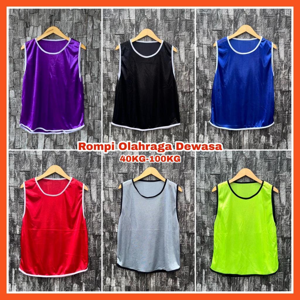 Jual Rompi Bola Polos Dewasa Unisex Rompi Olahraga Futsal Polos Murah ...