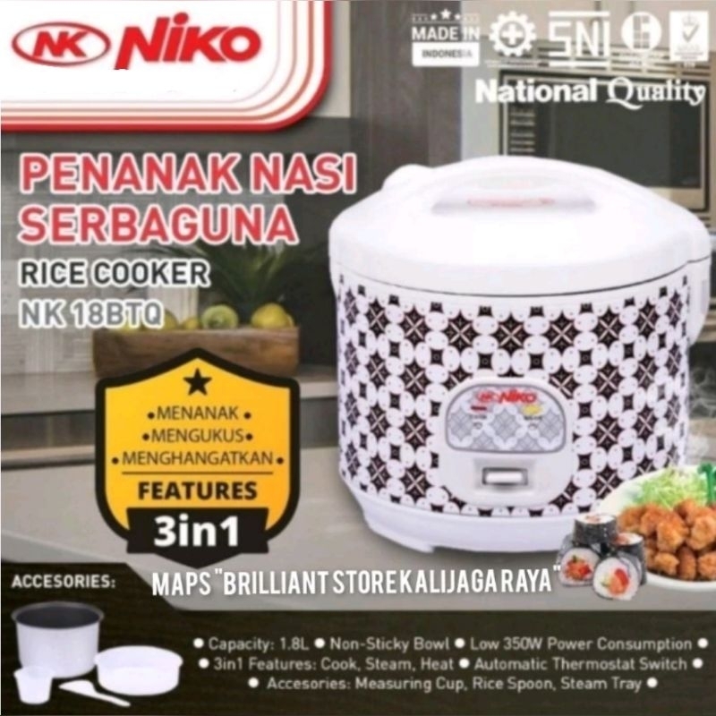 Jual RICE COOKER NIKO NK18 1,8LITER | Shopee Indonesia
