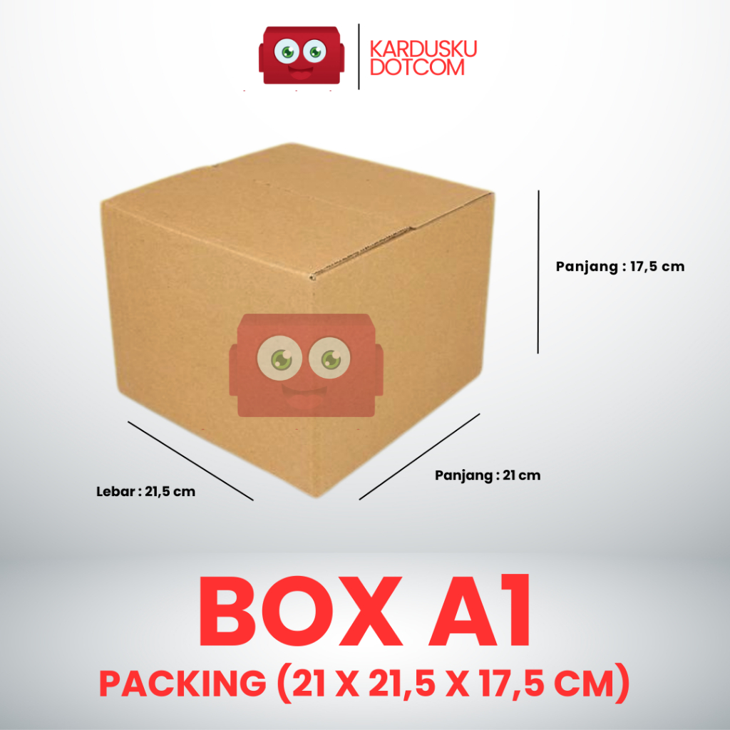 Jual Kardus Packing Box A1 Ukuran 21 x 21,5 x 17,5 Dus Polos Kardus ...