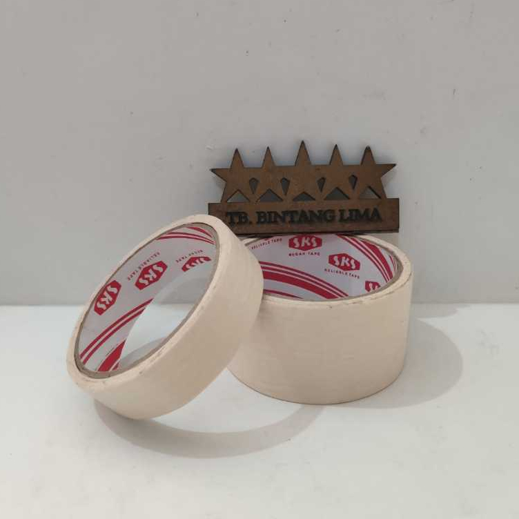 Jual Lakban kertas 1" 2" / isolasi kertas kecil besar SKS dan aneka ...