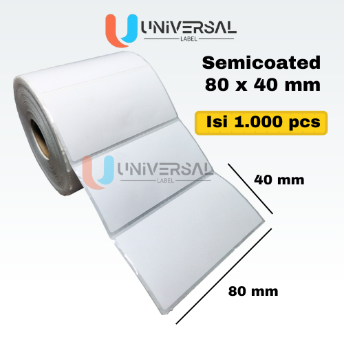 Jual Label Barcode 80 x 40 mm 1 Line Core Kecil isi 1.000 pcs Kertas ...