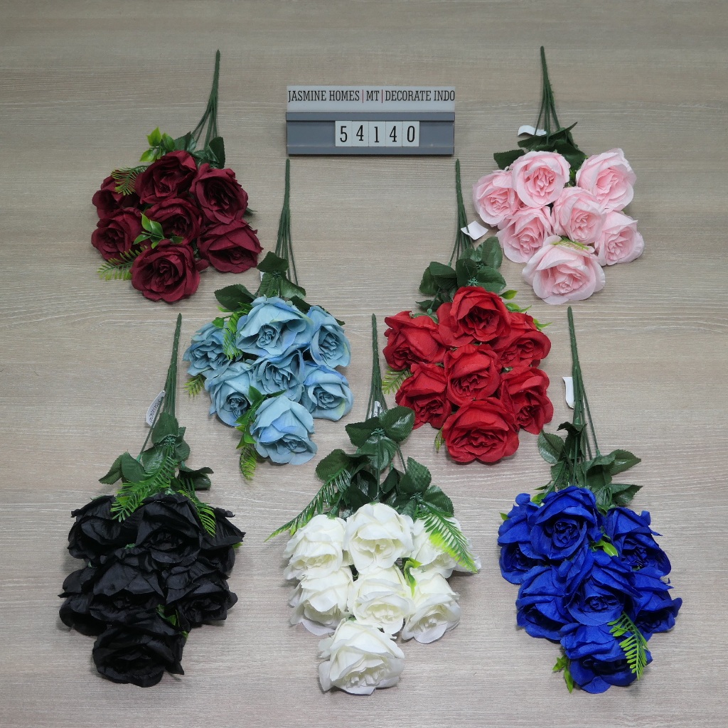 Jual Bunga Mawar Ohma Rose Jepang Mekar Dekorasi 7Kuntum 54140 | Shopee ...