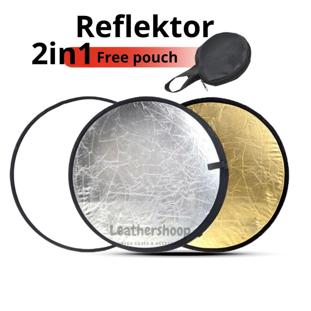 Jual Reflektor Lighting Photography Putih Gold Silver 2in1 30cm 60cm ...