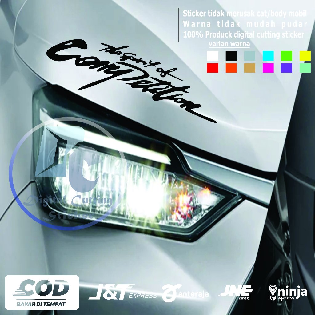 Jual STICKER CUTTING KAP MOBIL DEPAN COMPETION | Shopee Indonesia