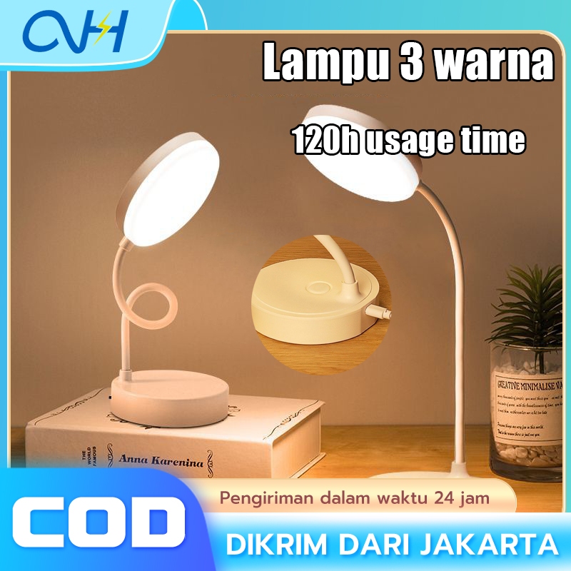 Jual Lampu belajar tricolour sentuh 3 warna tempat pulpen Baca Meja ...