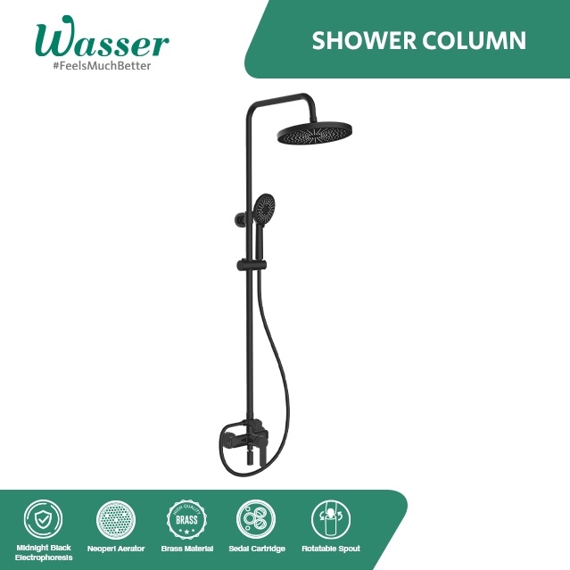 Jual Wasser Shower Mixer System with Rotatable Spout | ESS-V210 ...