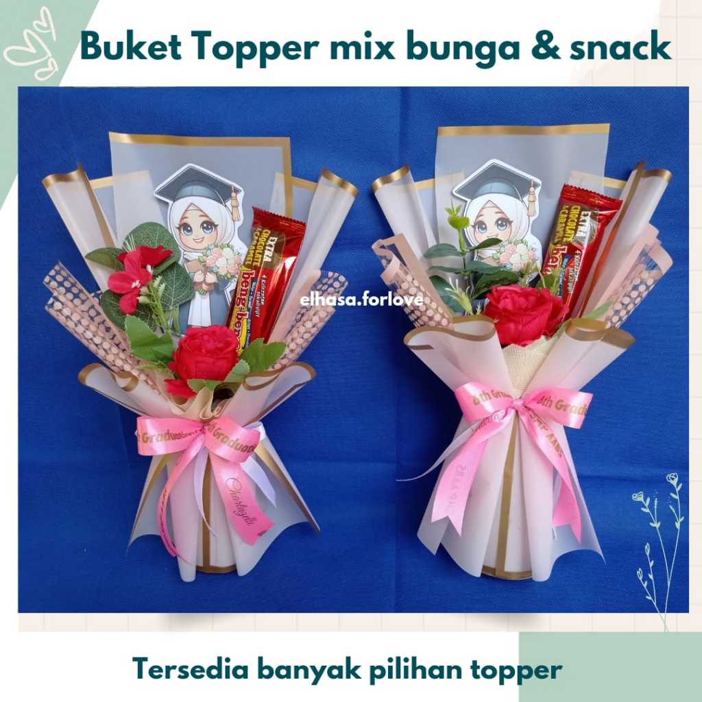 Jual Buket Topper Wisuda - Buket Topper Hari Guru - Buket Topper mix ...