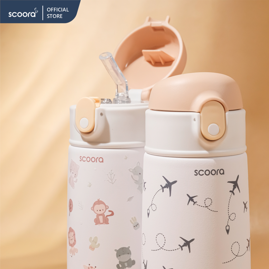 Jual SCOORA Zoy Botol Minum Stainless Anak Dengan Sedotan | Shopee ...