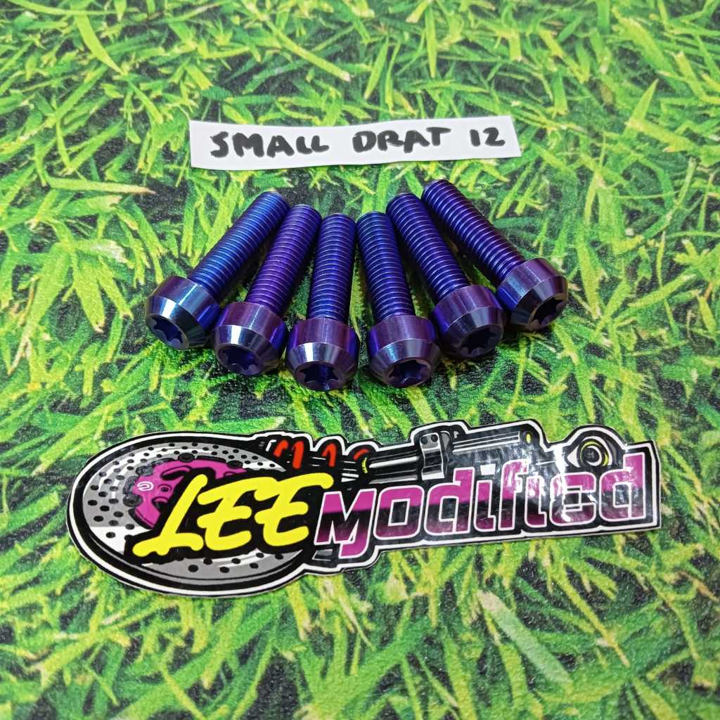Jual Baut Titanium GR5 Small Head Drat 12 atau M8 Original vietnam / Baut Titanium Small Drat 12 ...