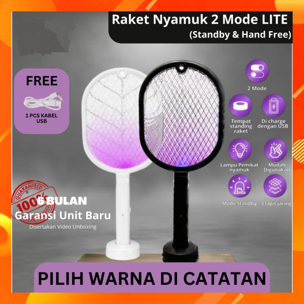 Jual Raket Nyamuk Elektrik Charge Original Awet Murah Tahan Lama Usb ...