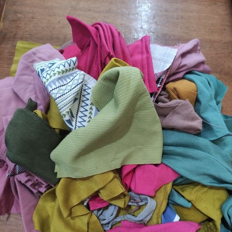 Jual kain majun / kain pecak / kain lap / kain sisa potongan bahan ...