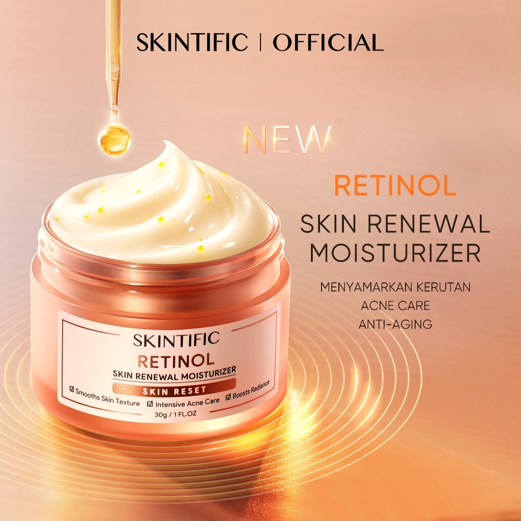 Jual SKINTIFIC Retinol skin renewal MOISTURIZER (formula dan kemasan ...
