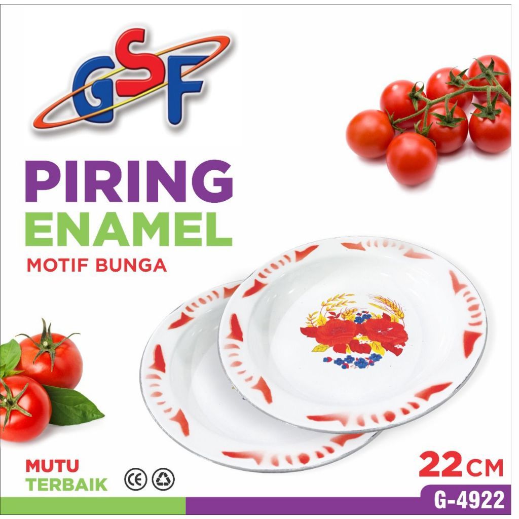Jual Piring Seng 4922 GSF Jadul Piring Enamel Piring Blirik 22cm ...