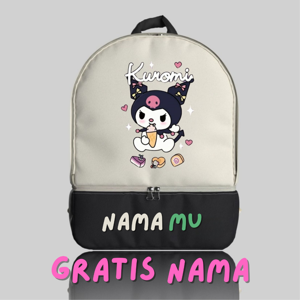 Jual tas kuromi anak tk sd perempuan ransel sekolah paud premiumum kecil murah hitam kuromi ...
