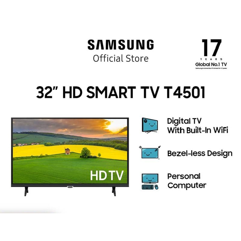 Jual Samsung 32 inch HD Smart TV T4501 (Packing Kayu) | Shopee Indonesia