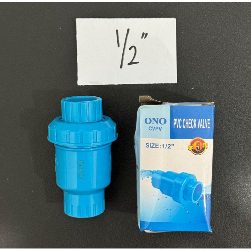 Jual CVPV ONO BIRU 1/2” inci CHECK VALVE pvc klep tengah kelep sambung ...