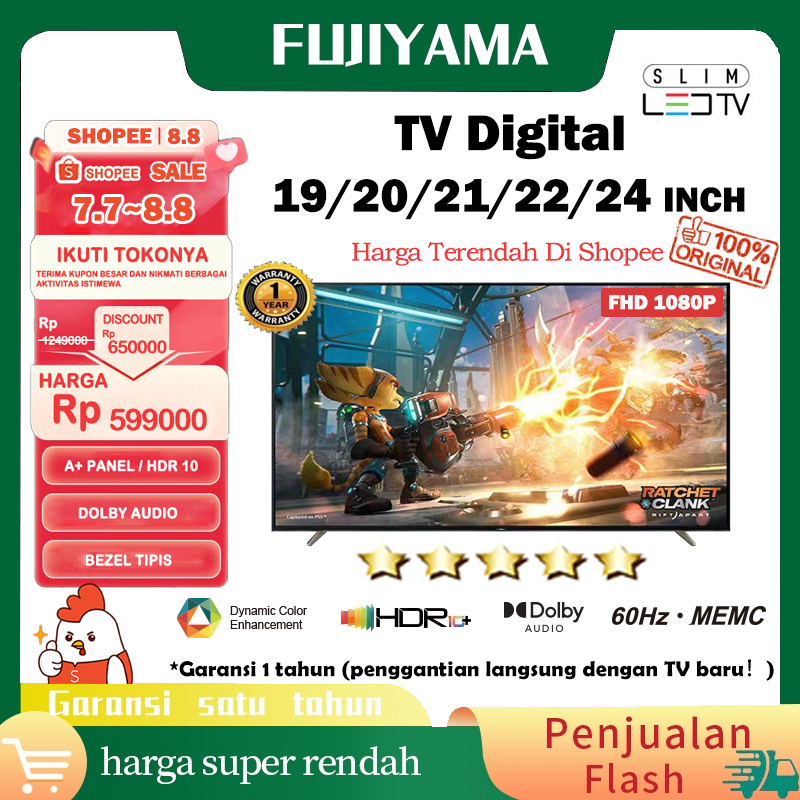 Jual Promosi TV LED 19/20 21/22/24/25 Inch TV Digital Televisi Murah ...