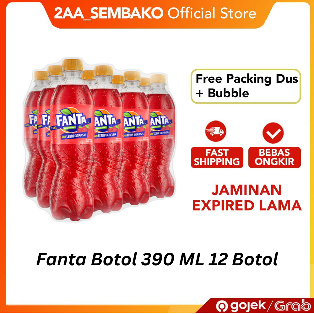 Jual Fanta Botol 390 ML 1 Dus isi 12 Botol | Shopee Indonesia