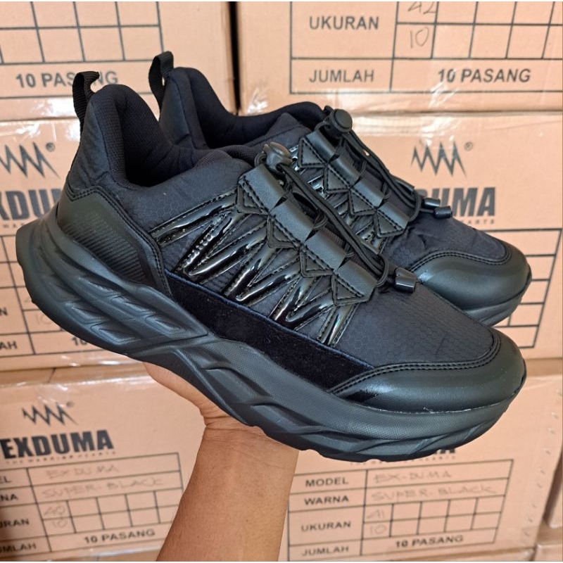 Jual SEPATU EXDUMA SUPER BLACK ORIGINAL NEW TERBARU | Shopee Indonesia