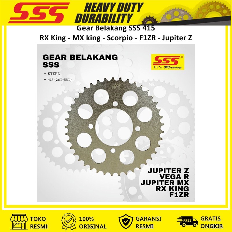 Jual Gear gir Belakang SSS Rxz 415 Jupiter Mx new/old/RX King/KARISMA/KPH/REVO/SUPRA/Jupiter ...