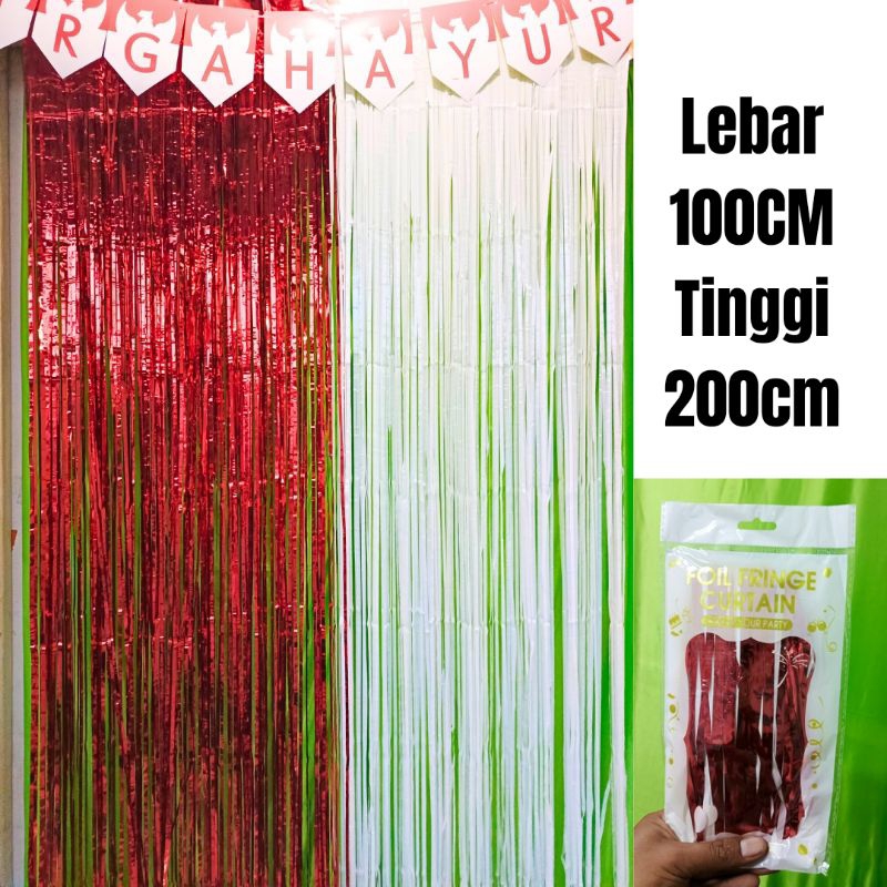 Jual Tirai merah putih Rumbai merah putih Rawis-Rawis Merah putih HUT ...