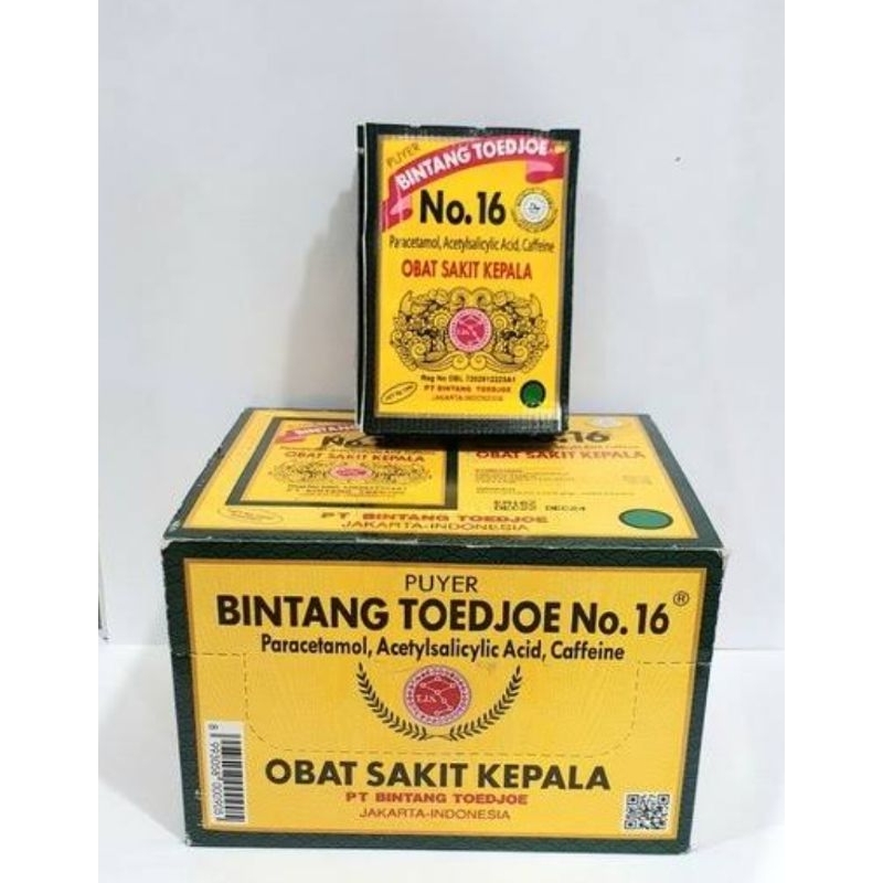 Jual Bintang tujuh Puyer No.16 obat sakit gigi sakit kepala Box 120pcs ...