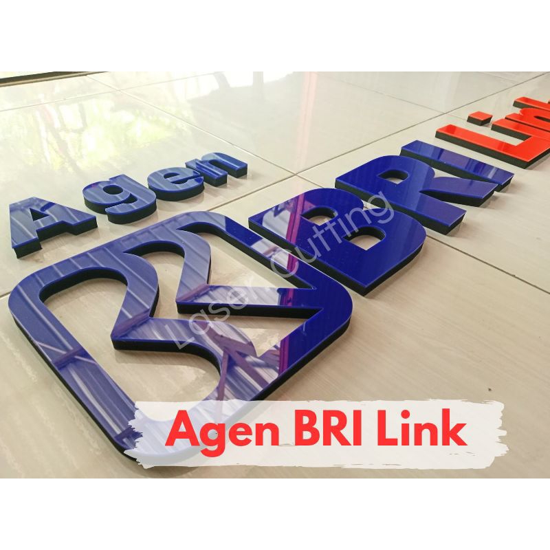 Jual Promo Murah logo BRI Link Akrilik/Agen BRI Link murah/letter BRI ...