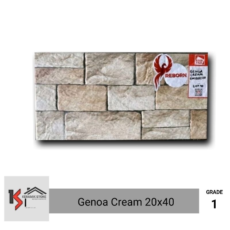Jual keramik dinding 20x40 kasar timbul model bata kw 1 by ASIA TILE ...