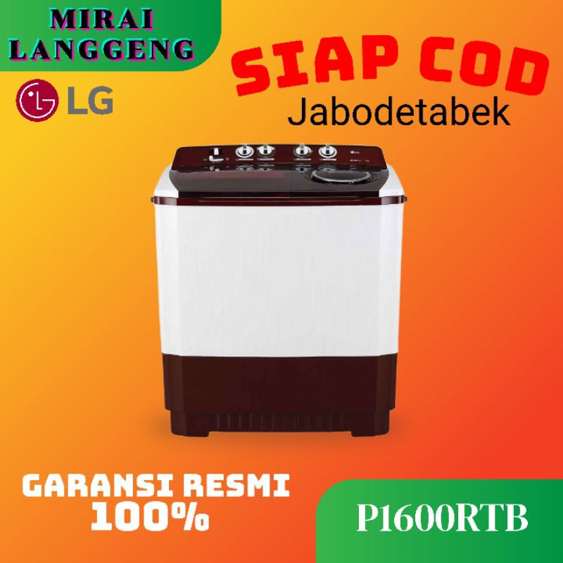 Jual LG MESIN CUCI 2 TABUNG SEMI AUTO WASHER 16kg Punch +3 P1600RTB ...