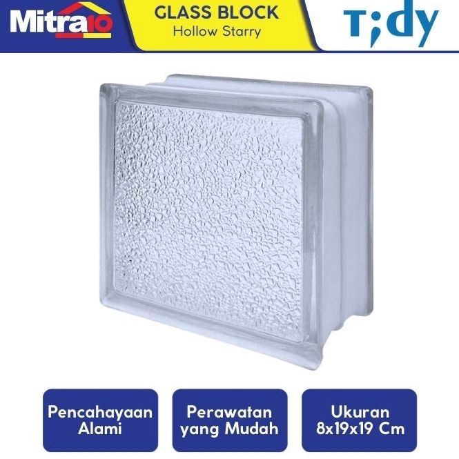Jual Hot Sell Tidy Glass Block Hollow Starry 8x19x19 Cm | Shopee Indonesia