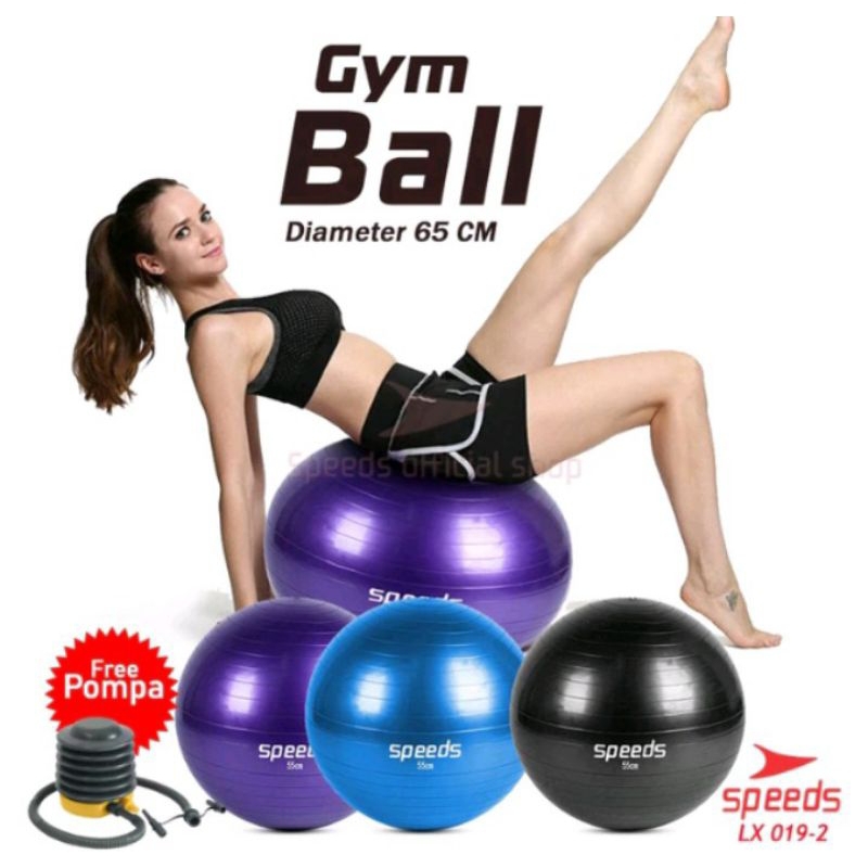 Jual SPEEDS Gym Ball gymball Bola Fitness Yoga Free Pompa Diameter 55cm/65cm/75cm Home LX 019-1 ...