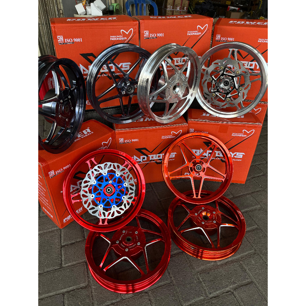 Jual Velg Bad Boy CNC R14 1.85 2.15 Vario 125 Beat Scoopy Mio M3 sporty ...
