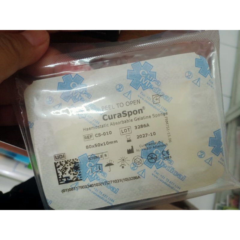 Jual curaspon haemostatic absorbable gelatine sponge | Shopee Indonesia