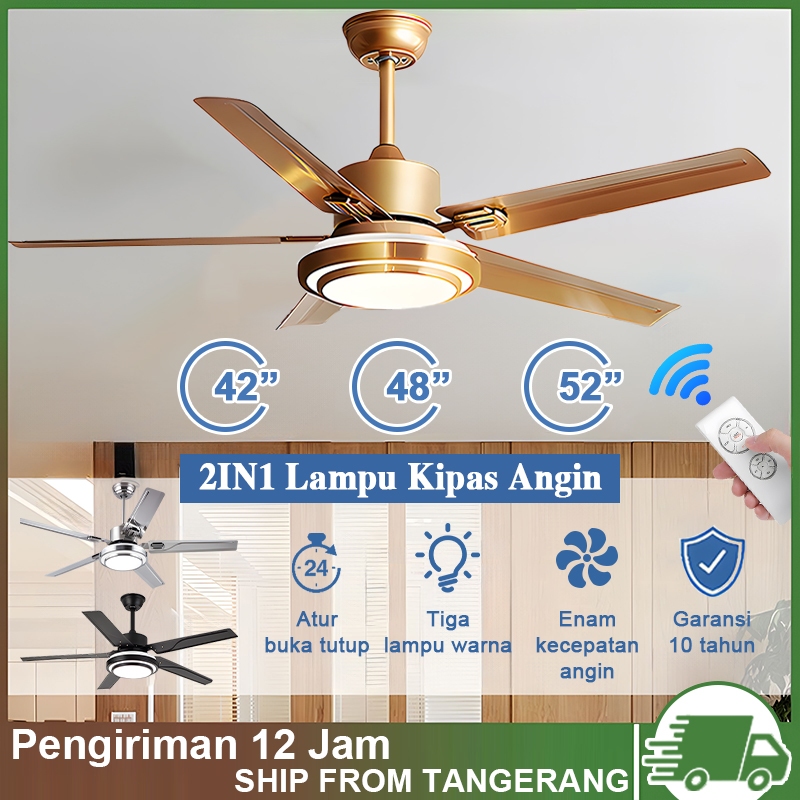 Jual 【Garansi 10 Tahun】COD Lampu kipas lampu kipas angin gantung plafon ...