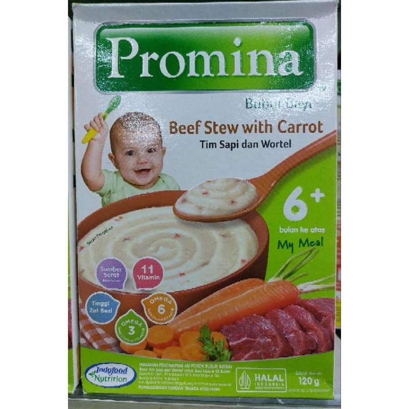 Jual KZ - promina bubur bayi tim sapi wortel usia 6+ bulan ke atas 120g ...