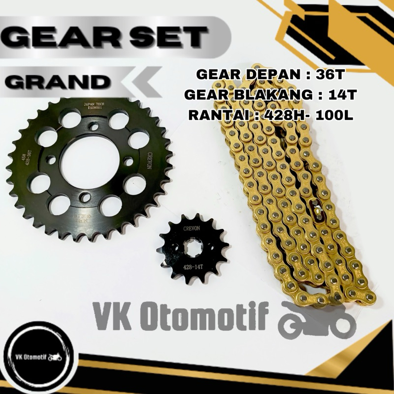 Jual GEAR GIR SET paket Motor Honda Grand Astrea Legenda Impressa Supra ...