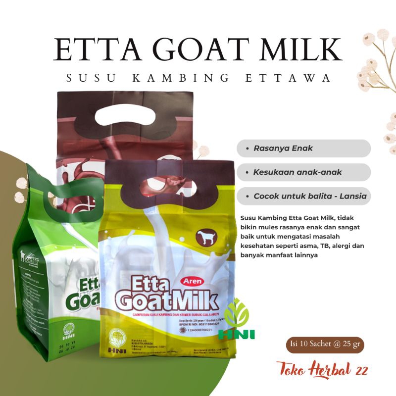 Jual Susu Kambing Ettawa Etta Goat Milk HNI Original Aren Coklat Untuk ...