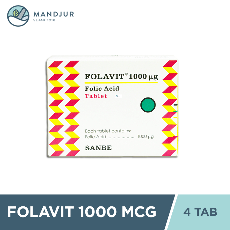 Jual Folavit 1000 Mcg Strip 4 Tablet - Suplemen Asam Folat Ibu Hamil ...