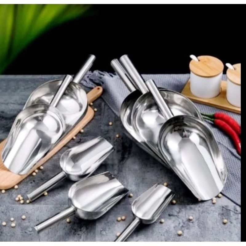 Jual SENDOK ES BATU STAINLESS / SEKOP STAINLESS SERBAGUNA | Shopee ...