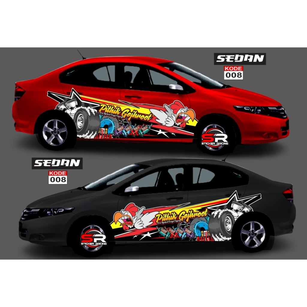 Jual DECAL STIKER STRIPING MOBIL SEDAN /VARIASI STICKER MOBIL SEDAN ...