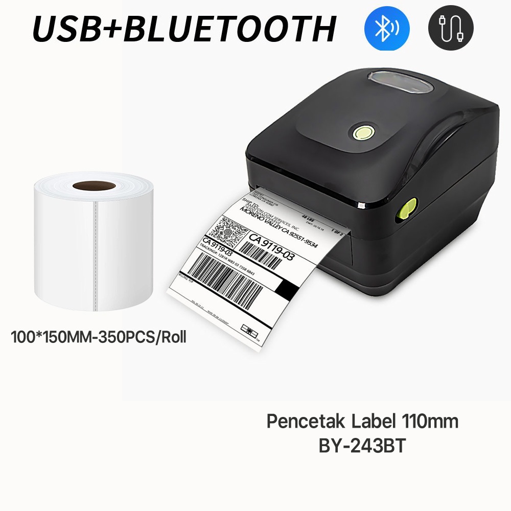 Jual Ayin QR-368BT(A70pro) printer barcode thermal label Resi ...