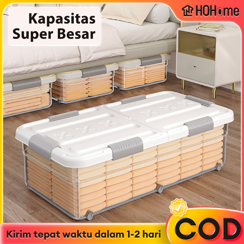 Jual HOHome Kotak Penyimpanan container box Penyimpanan di Bawah Tempat ...