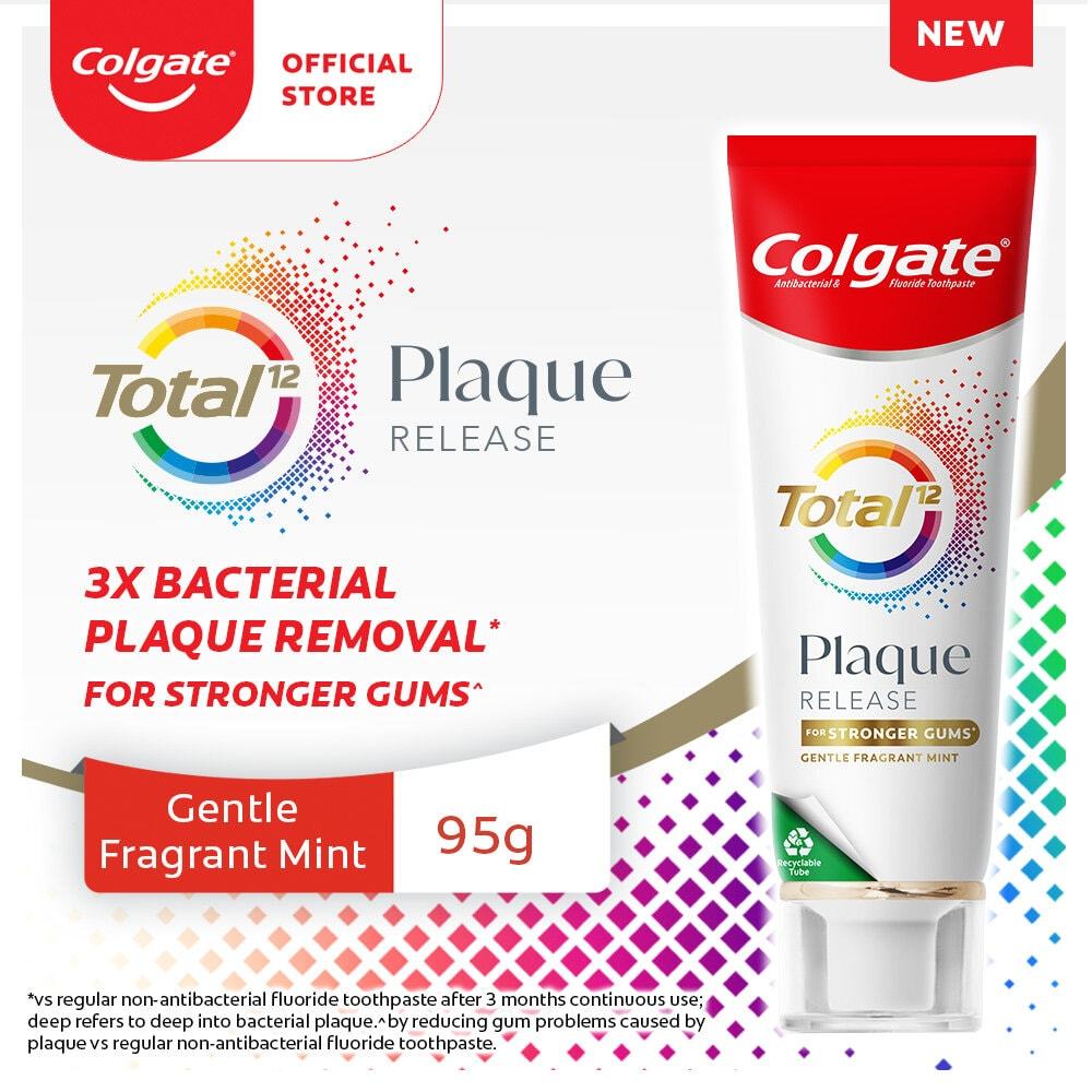 Jual Colgate Total Plaque Release Gentle Fragrant Mint 95g - Pasta Gigi ...