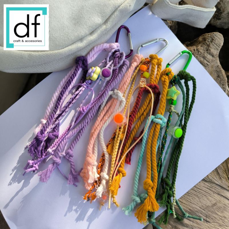 Jual Key Chain Macrame Bag Charm Gantungan Tali Tas Gantungan Kunci ...