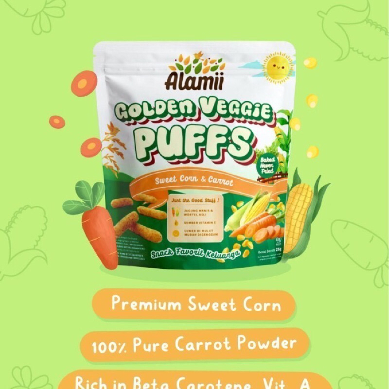 Jual Alamii alami golden veggie puffs 15gr | Shopee Indonesia