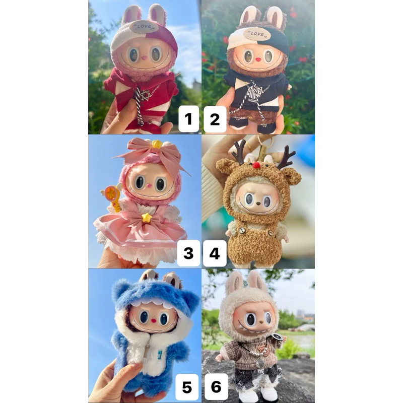 Jual (READY)BAJU LABUBU V1 V2 / COSTUM LABUBU V1 V2 / OUTFIT LABUBU V1 ...