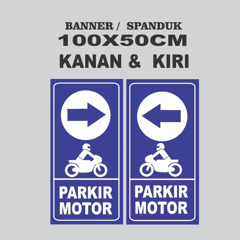Jual SPANDUK / BANNER PARKIR MOTOR ARAH | Shopee Indonesia