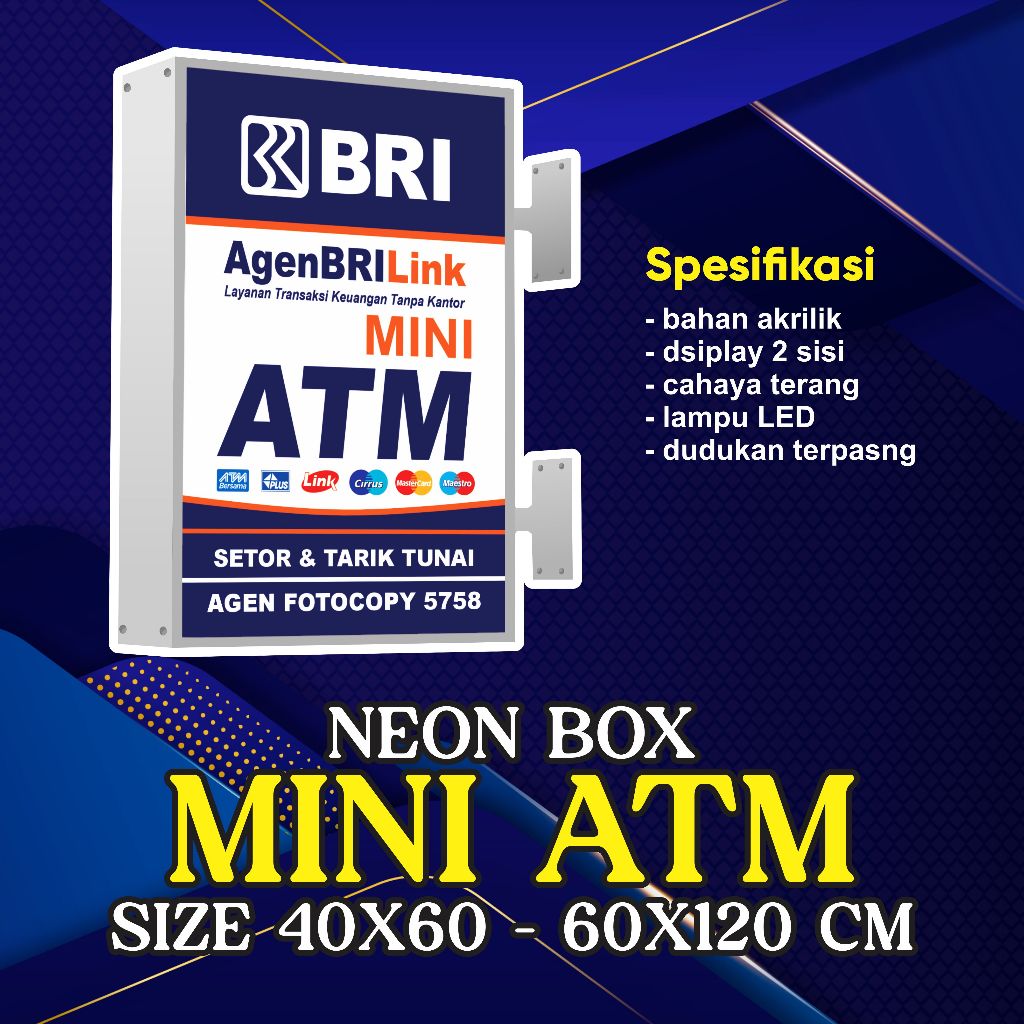 Jual NEON BOX MINI ATM - NEON BOX BRILINK - NEON BOX MURAH - NEON BOX 2 ...