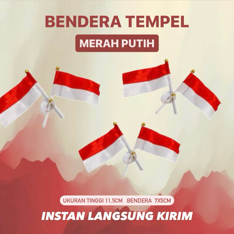 Jual Joyful Bendera ID Tempel Kaca Merah Putih / Bendera Hiasan Kaca ...