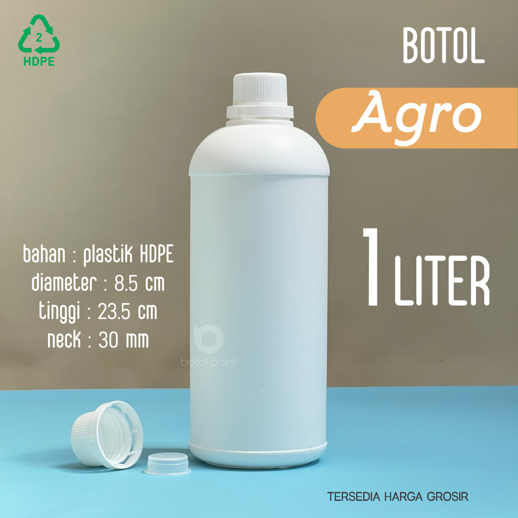 Jual BOTOL AGRO 1 LITER HDPE BOTOL LABOR 1000 ML BOTOL PLASTIK HDPE 1 LITER | Shopee Indonesia